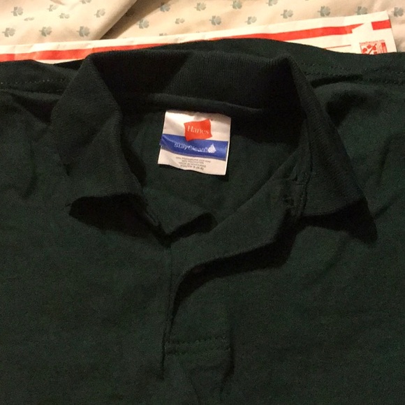 Hanes | Shirts & Tops | Hanes Dark Green Short Sleeves Polo Shirt Youth ...
